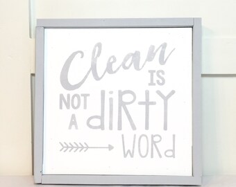 Clean dirty sign | Etsy