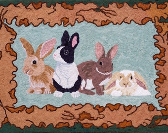 Bunny rug | Etsy