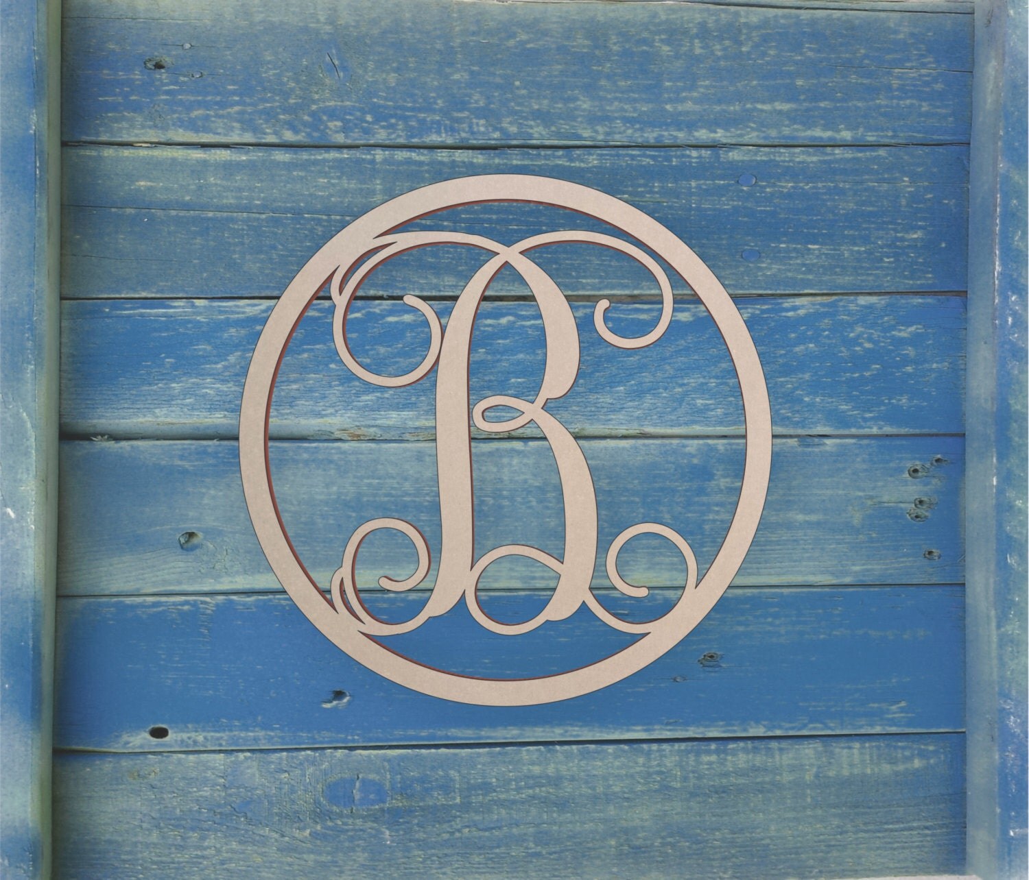 Wooden Monogram Letter B Large or Small