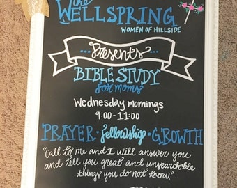 Bible study sign | Etsy