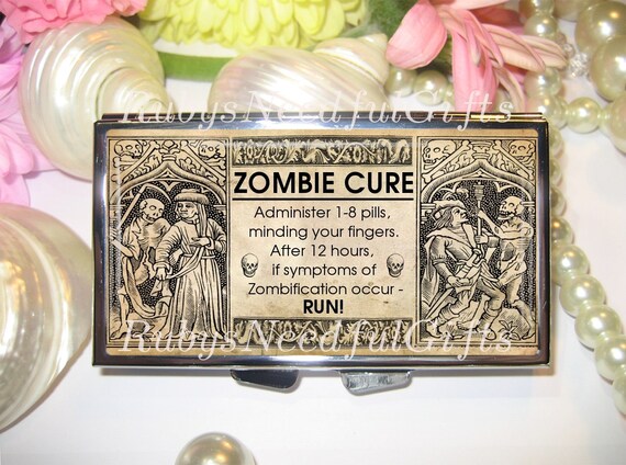 Zombie Pill Case 7 day Pill Box Pill Case Pill Box 7