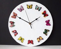 Unique butterfly clock related items | Etsy