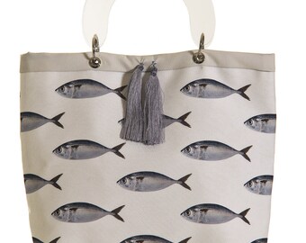 Fish tote bag | Etsy