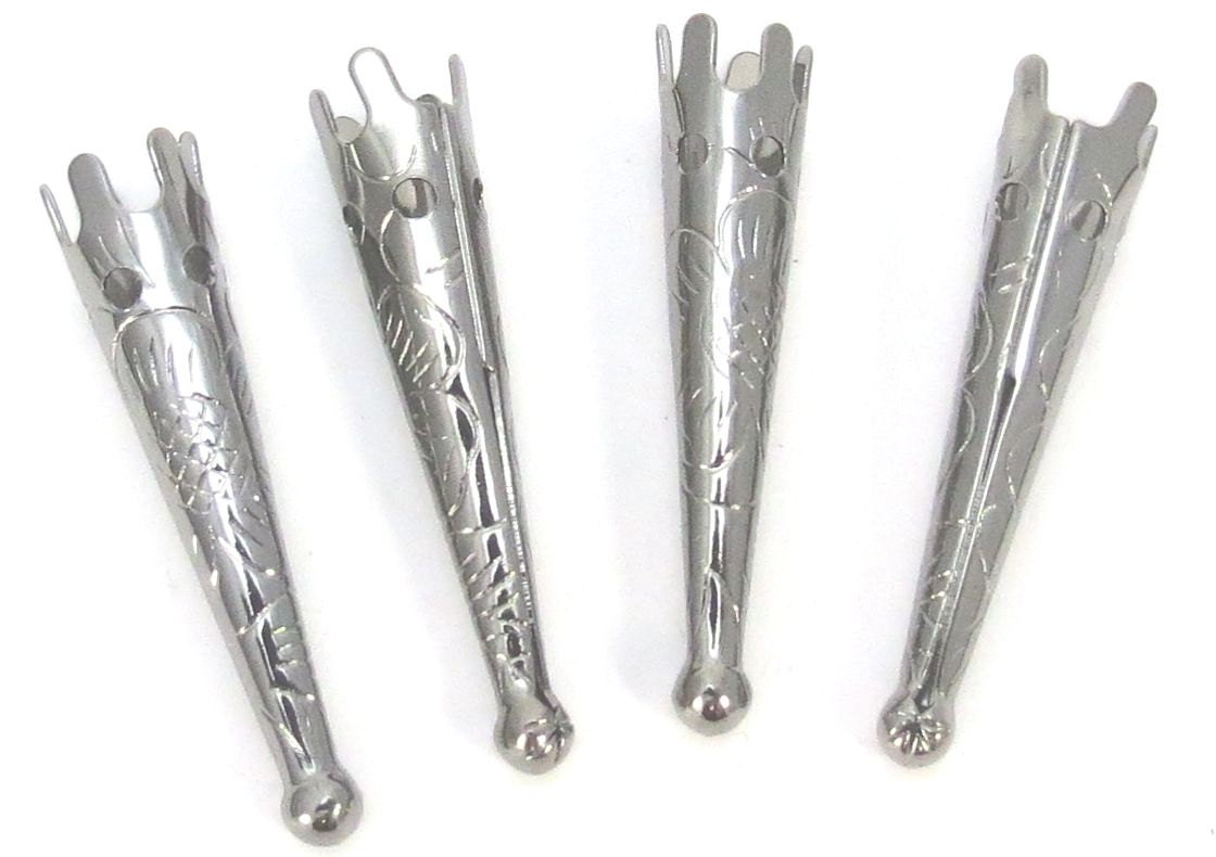 Bolo Tips 33x7mm Gunmetal Plated Steel 10 Bolo Tips with