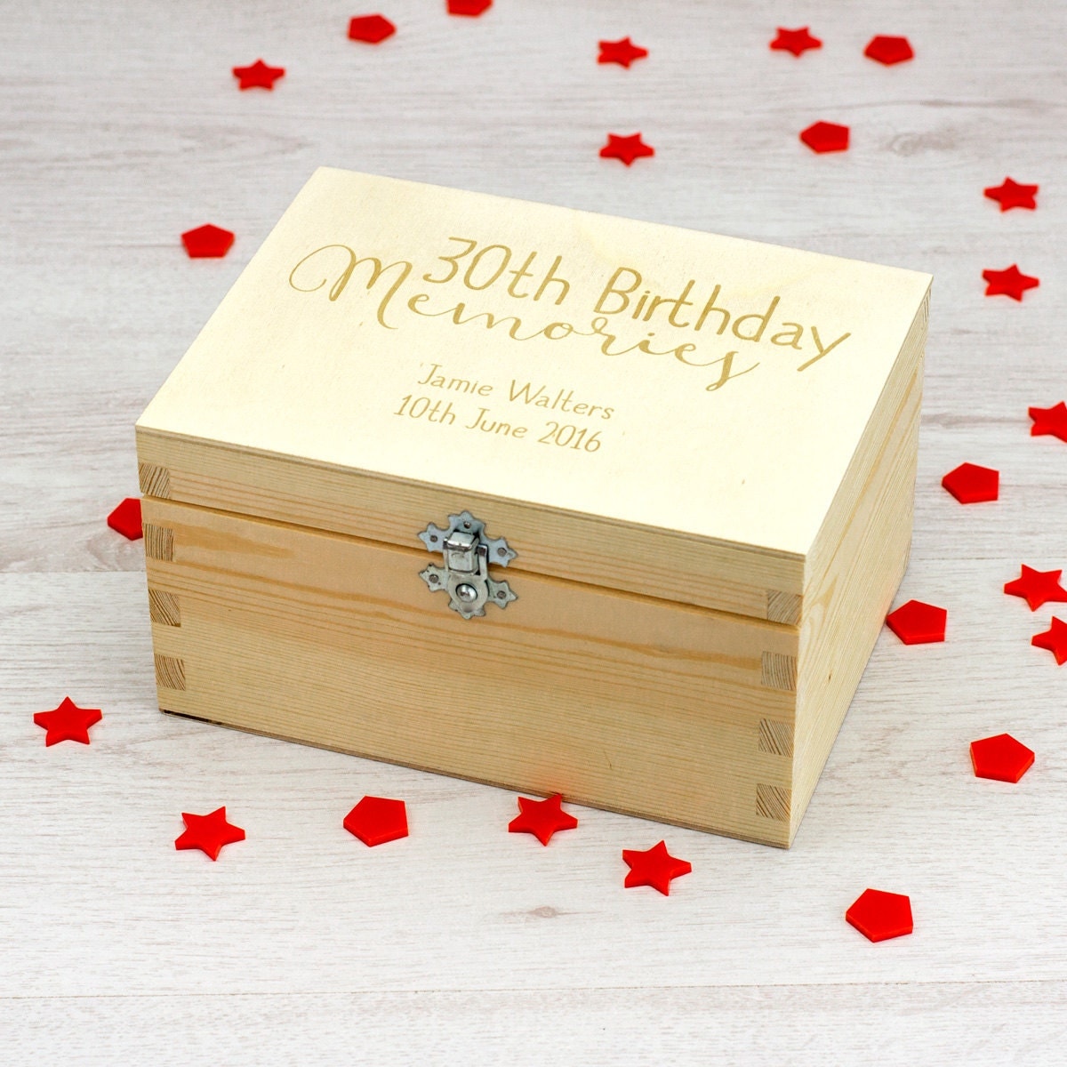 Birthday Keepsake Box 30th Birthday Memories Personalised