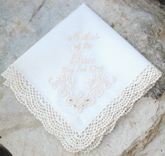 MOTHER of the GROOM or BRIDE Handkerchief Shower Gift