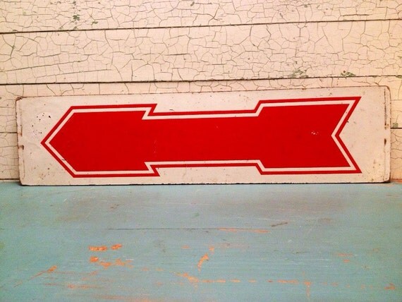 Arrow Sign Vintage Wood