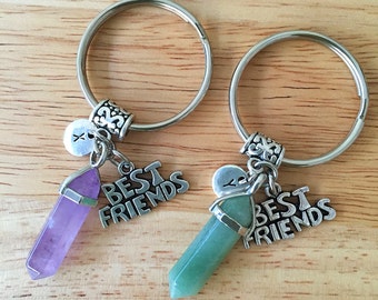 Best FRIENDS Forever Keychains Trio/ 3 Split Heart BFF Key