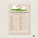 Whale Nursery Rhyme Quiz Baby Shower Game by OakCityPaperCompany
