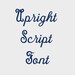 Upright Script Embroidery Machine Font in 6 sizes 0.5