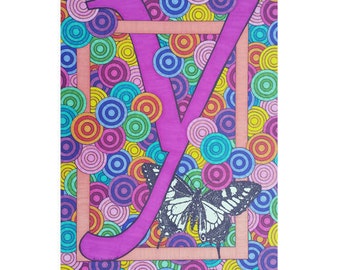 Monogram letter y | Etsy