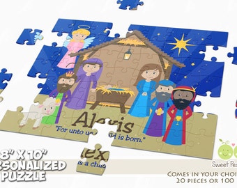 Nativity puzzle | Etsy