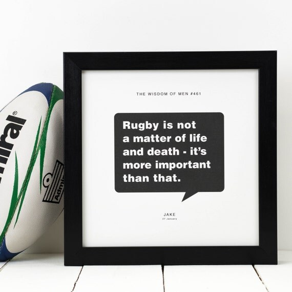 Personalised Rugby Print Rugby Gift Sports Gift Rugby Art