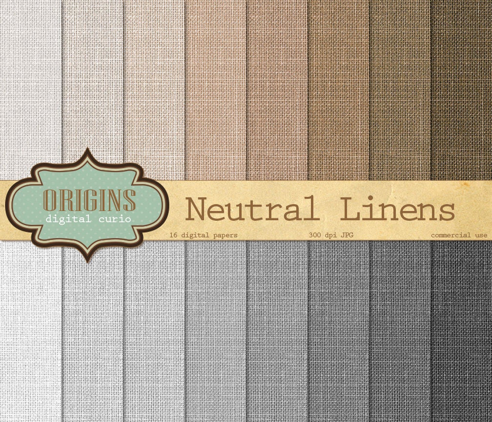 Neutral Linen Digital Paper gray linen by OriginsDigitalCurio