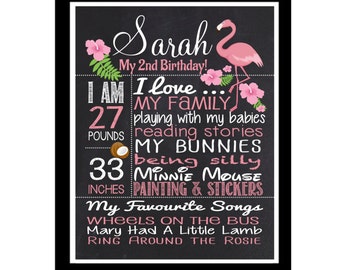 Flamingo chalkboard | Etsy