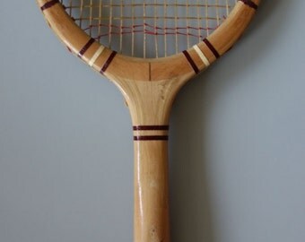 Wooden tennis racket | Etsy