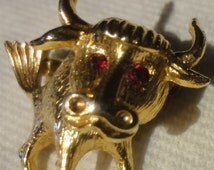 Unique bull brooch related items | Etsy