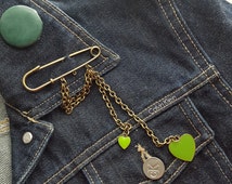 Unique denim jacket pin related items | Etsy