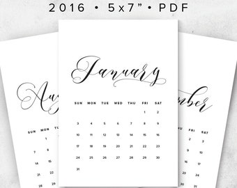 Einzigartige Artikel zum Thema calligraphy calendar | Etsy