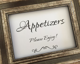 Appetizer sign | Etsy