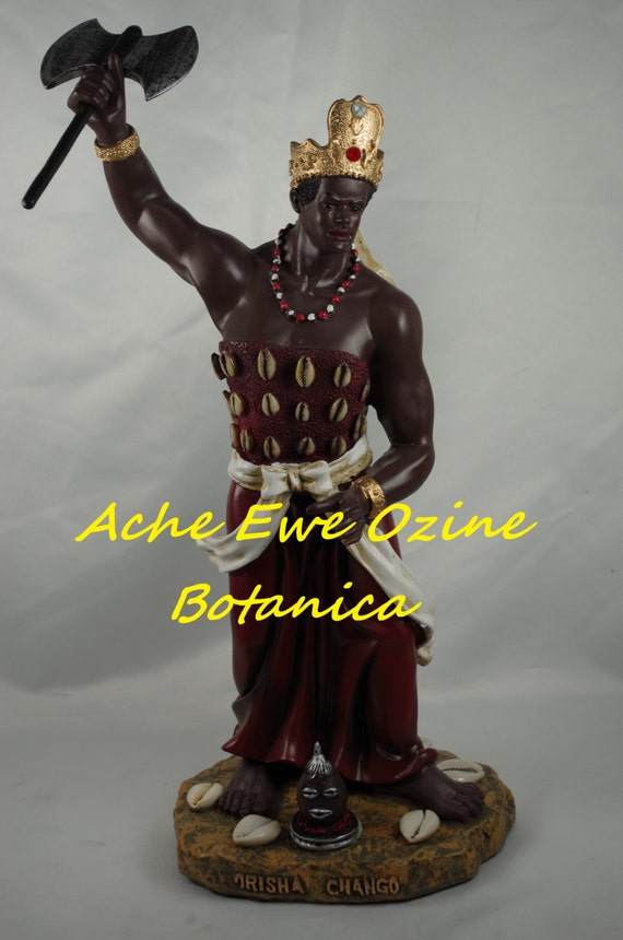 Chango Orisha Shango STATUE 14 inches TALL by AcheEweOzine