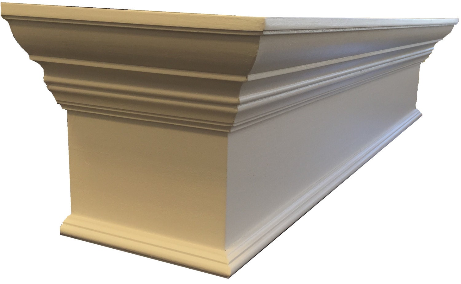 24 80 Window Cornice Box with Crown by NeatWindowTreatments
