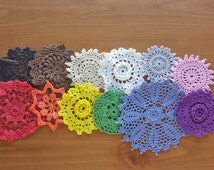 Unique colored doilies related items | Etsy