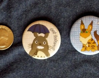 Totoro button | Etsy