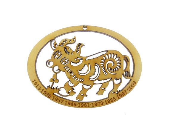 Year of the Ox Ornament Chinese Zodiac Ornament Zodiac