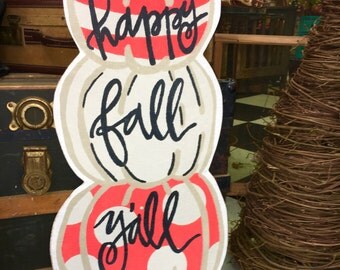 Items similar to Happy Fall Y'all PRINTABLE. Customized Fall Decor ...