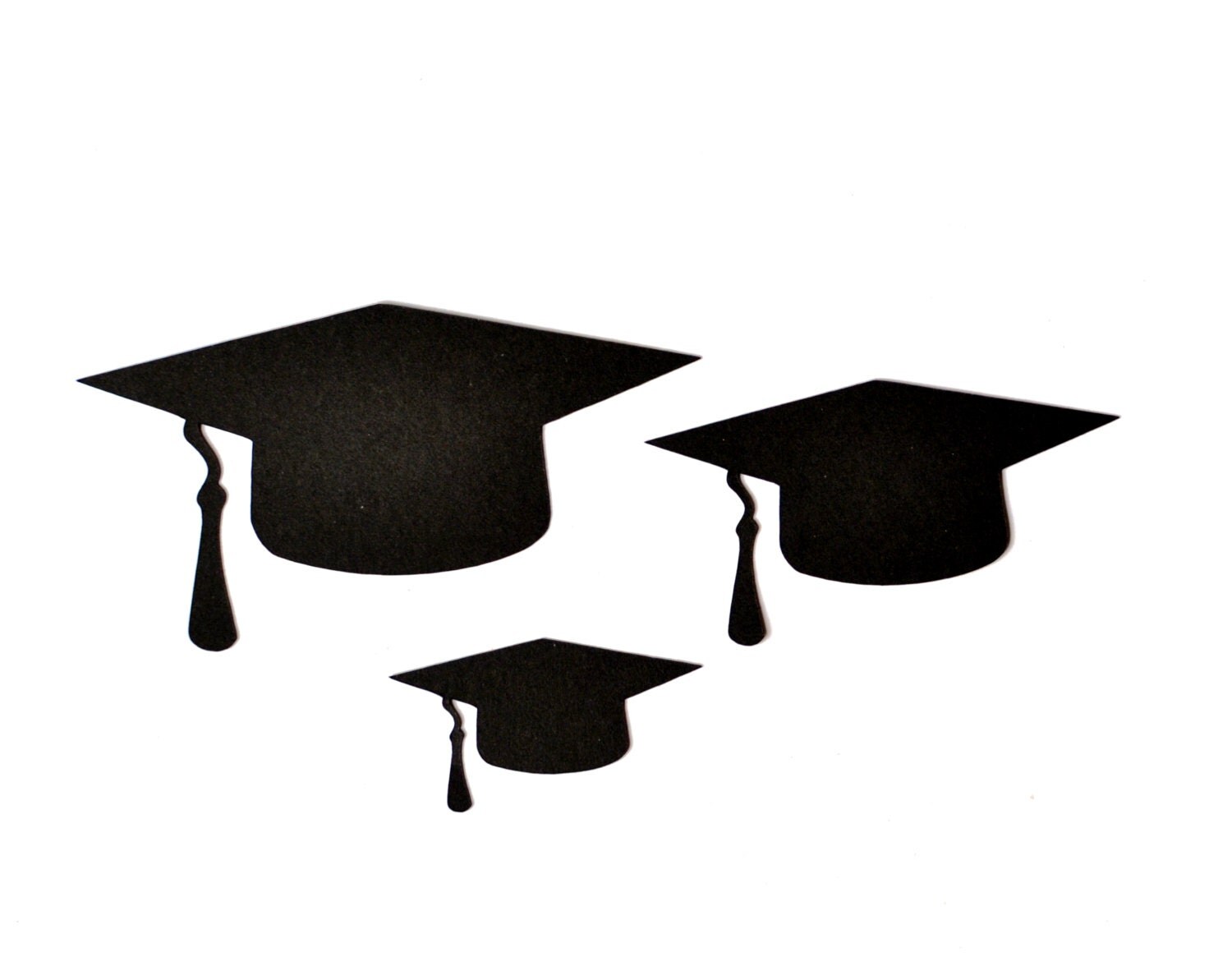 Graduation Cap Die Cuts - Any Color - Grad Cap Die Cut - Black ...