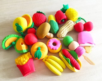 Food erasers | Etsy