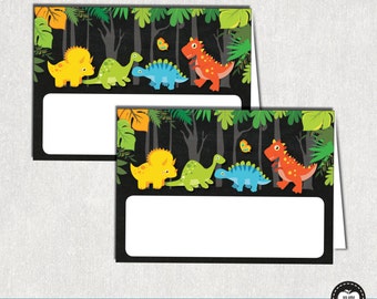 Dinosaur food labels | Etsy