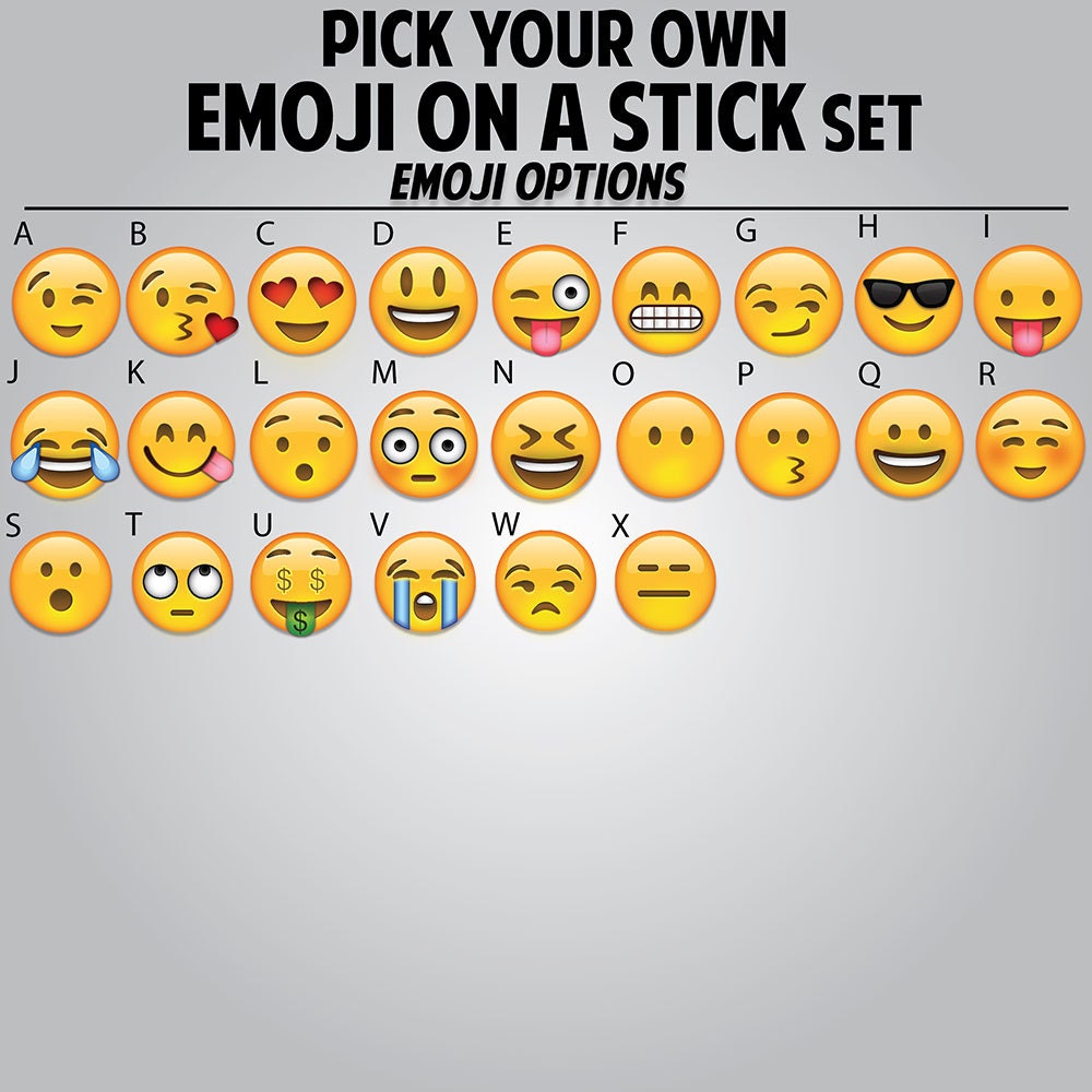 Pick Your Own Emoji on a Stick Smiley Emoji Party Photobooth