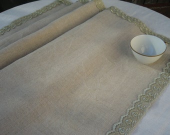 Jute tablecloth | Etsy