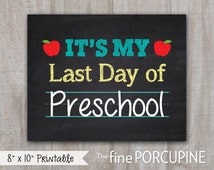 Popular items for last day preschool on Etsy
