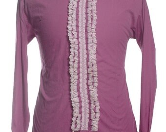 Ruffled tuxedo shirt | Etsy