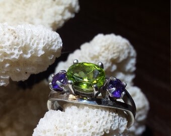 Peridot and amethyst | Etsy