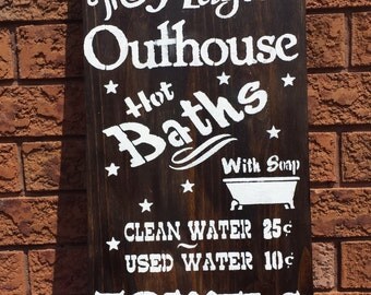 Outhouse door sign | Etsy