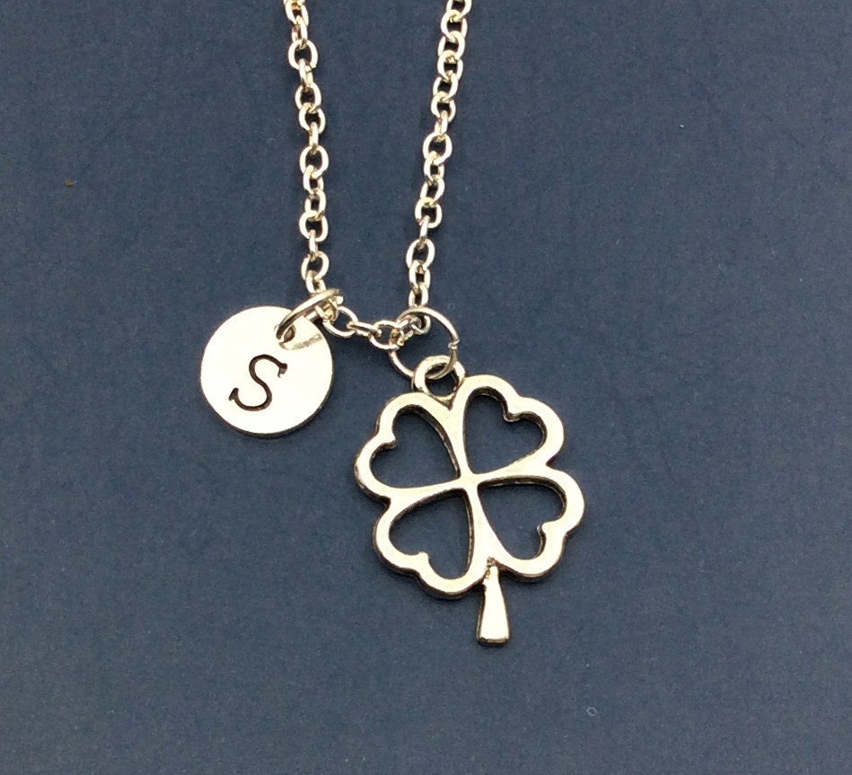 Four Leaf Clover Necklace, Clover Pendant, Clover Charm, Four Leaf ...