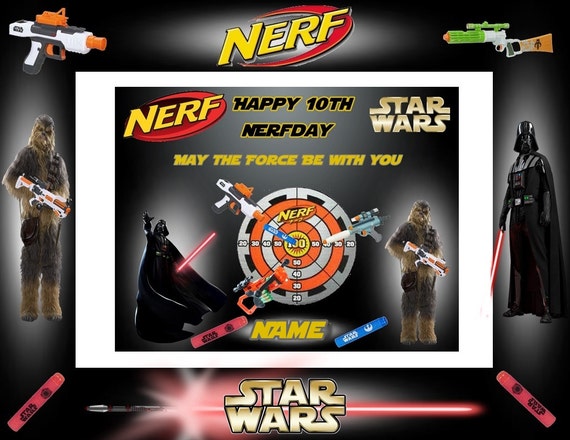 Nerf Gun Personalized Edible Image Sheet by GrandmasCakesandTees