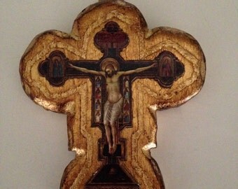 Unique decoupage cross related items | Etsy