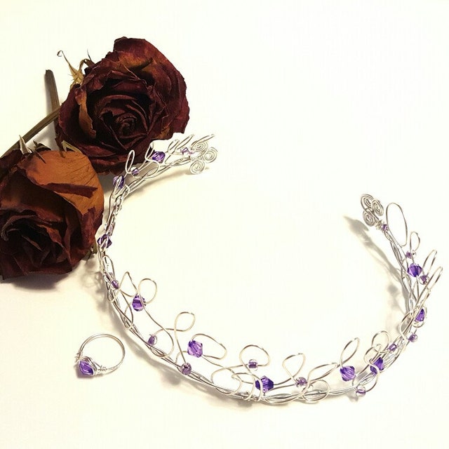 Wire Wrapped Jewelry Sea Glass Tiaras & by GoodVibesbyMeg on Etsy