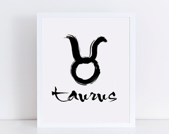 Taurus zodiac | Etsy