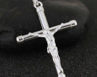 Large silver cross | Etsy