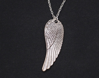 Angel Wing Necklace-Silver Wing Jewelry Gorgeous DETAILED