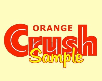 Orange crush sign | Etsy