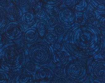 Blue batik fabric | Etsy