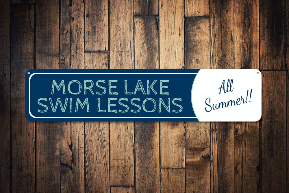 Swim Lessons Sign Custom Lake Sign Swimming Sign Summer