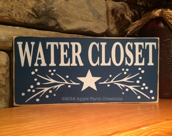 Water closet signs | Etsy